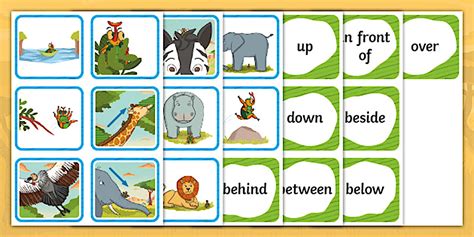 👉 Positional Language Matching Cards