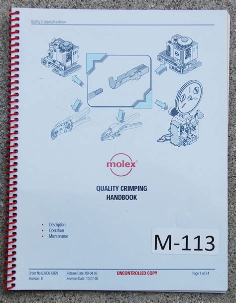 Crimper Service Instructions Manual From Industrial Manuals Will Help