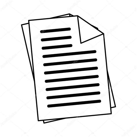 Office Documents Sheets Icon Vector Illustration — Stock Vector