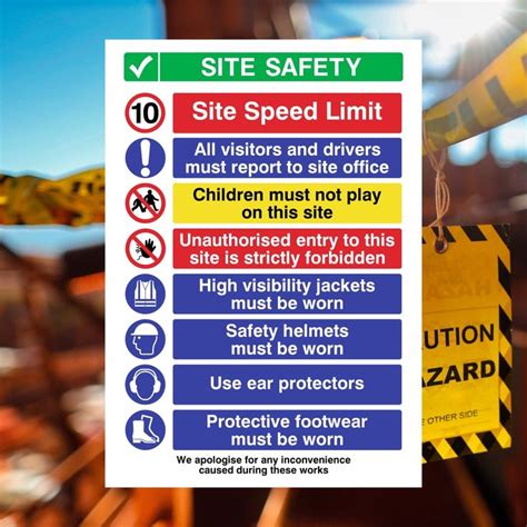 Site Safety Sign 10 Mph Speed Limit In 2024 Safety Message Safety