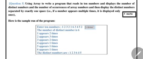 Solved Question Using Array To Write A Program That Chegg