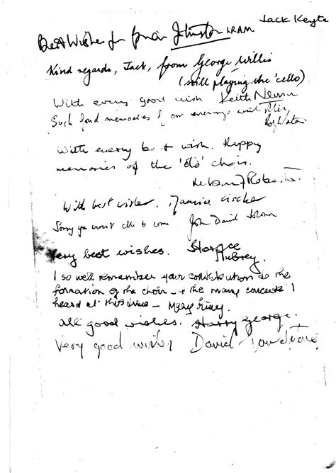 Jack Keyte Leaving Notes Old Wandsworthians Memorial Trust