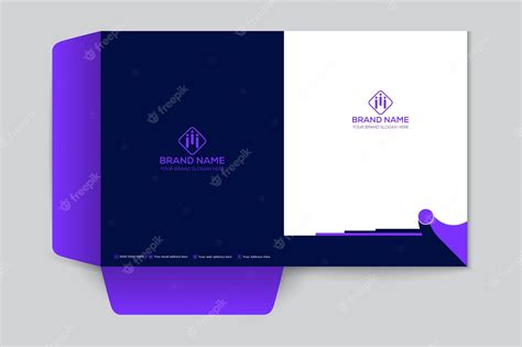 Premium Vector Presentation Folder Design With Architectural Elements