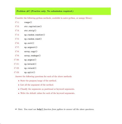 Solved Problem C Practice Only No Submission Required