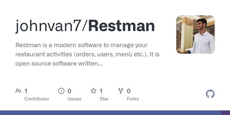 GitHub Johnvan Restman Restman Is A Modern Software To Manage Your Restaurant Activities