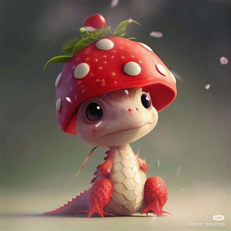 Cute Toad On Red Mushroom