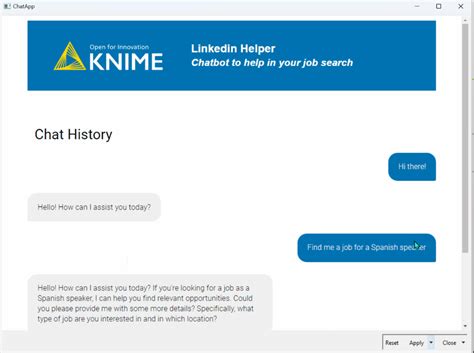 how to build a custom ai powered job finder chatbot knime