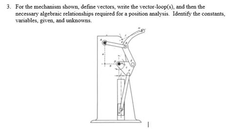 Solved For The Mechanism Shown Define Vectors Write The Chegg
