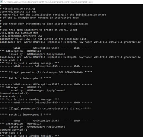 Hi Dear Geant4 Users I After Installation On My Windows Machine And