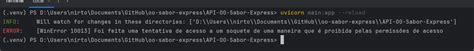 Erro Ao Acessar O Uvicorn Python Avance Na Orientação A Objetos E Consuma Api Alura