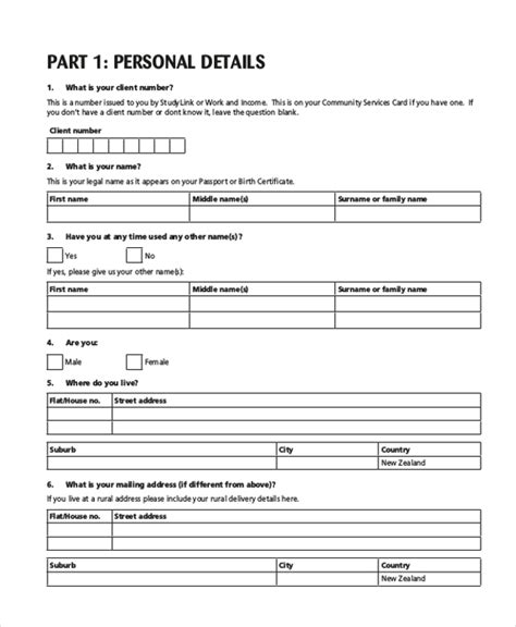 Free 7 Sample Disability Allowance Application Forms In Pdf