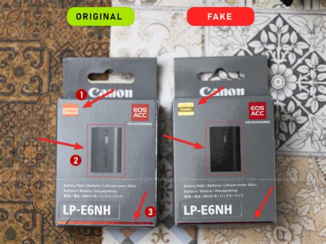 Phân Biệt Pin Canon Lp E6nh Thật Và Giả Lp E6nh Real Vs Fake Nguyễn
