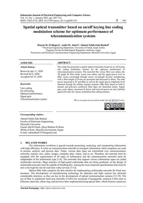Spatial Optical Transmitter Based On Onoff Keying Line Coding Modulation Scheme For Optimum