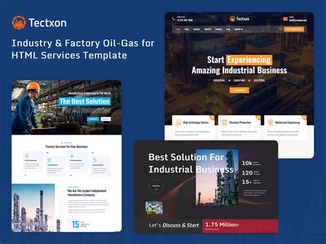 Tectxon Industry And Factory Html5 Template By Preyan Technosys Pvt Ltd On Dribbble