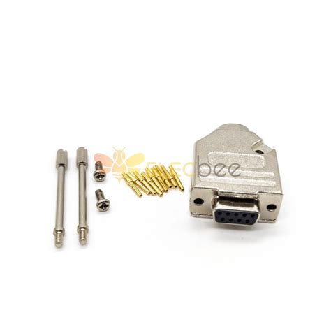 Db 9pin Female Crimp Connector Machine Pin With Metal Shell