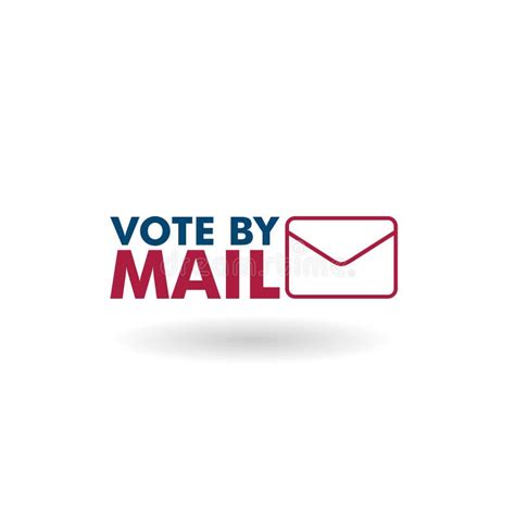 Vote By Mail Icon With Shadow Stock Vector Illustration Of Letter