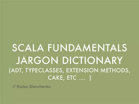 Scala Jargon Cheatsheet PDF