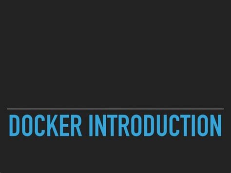 Docker 101 Introduction To Docker Pdf Operating Systems Computer Software And Applications