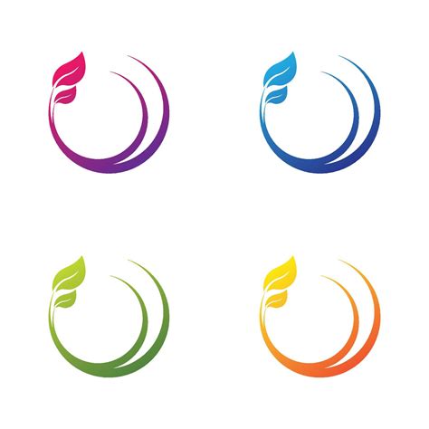 Tree Leaf Icon Set Vector Art At Vecteezy