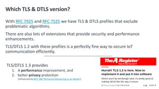 Advancing IoT Communication Security With TLS And DTLS V PPTX