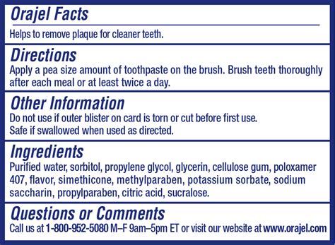 Labeling Of Toothpaste At Richard Day Blog