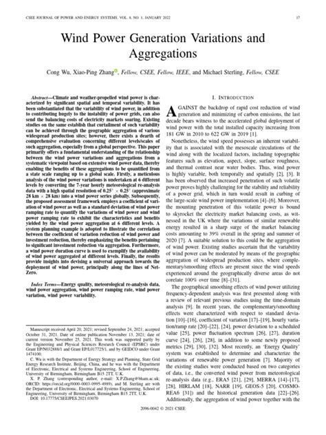 3 wind power generation variations and aggregations download free pdf