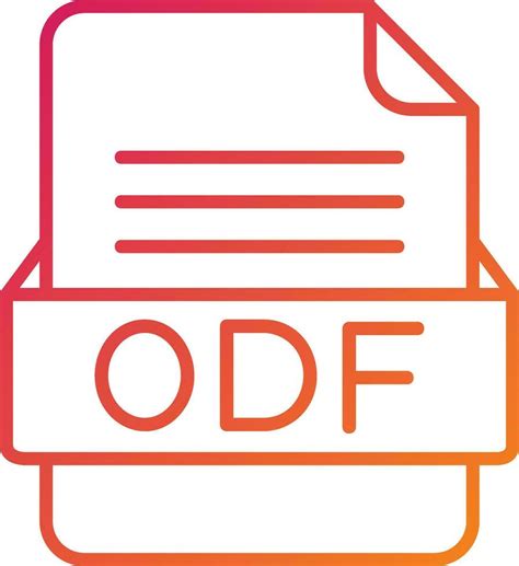 Odf File Format Icon 29149301 Vector Art At Vecteezy