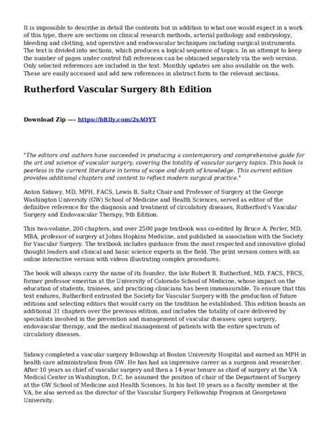 Fillable Online Rutherford Vascular Surgery 8th Edition Fax Email Print