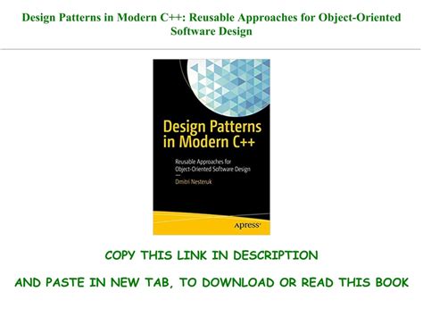 Pdf Download Design Patterns In Modern C Reusable Approaches For Object Oriented Software