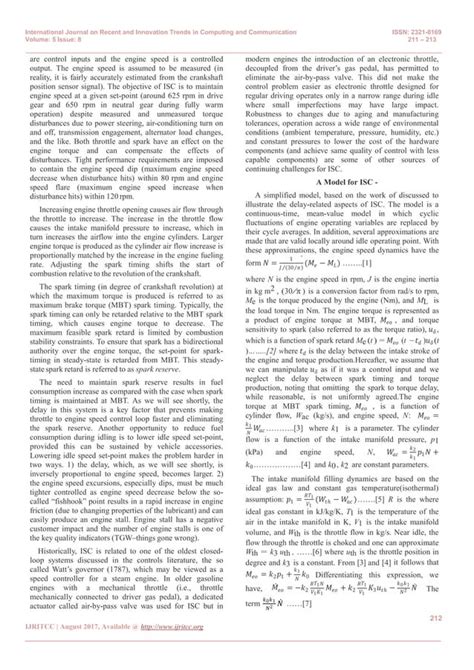 Developments In Control Of Time Delay Systems For Automotive Powertrain Applications Pdf