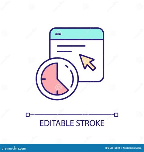 Webpage Loading Time RGB Color Icon Stock Illustration Illustration Of Clock Schedule 268616684