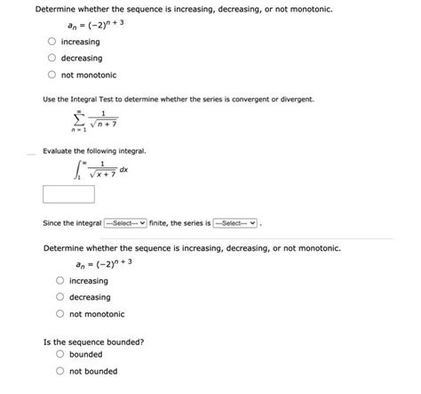 solved determine whether the sequence is increasing