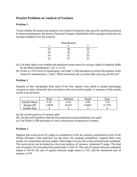 Practice Problems Anova 5911 Warning Tt Undefined Function 32 Practice Problems On