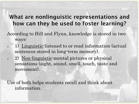 Ppt Enhancing Learning With Non Linguistic Representational