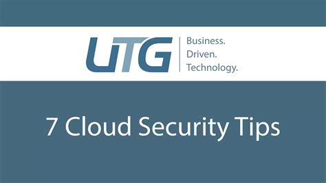 7 Cloud Security Tips Ppt