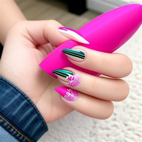 Premium Photo Colourful Nails