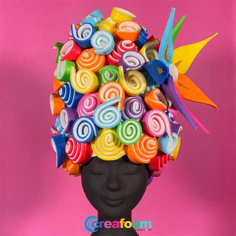 Colorful Foam Wig Foam Wigs Diy Wig Diy Doll Hair