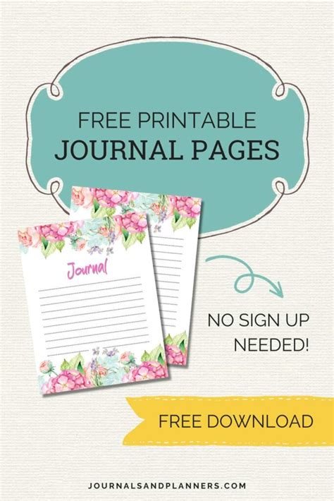 Free Printable Journal Journals And Planners