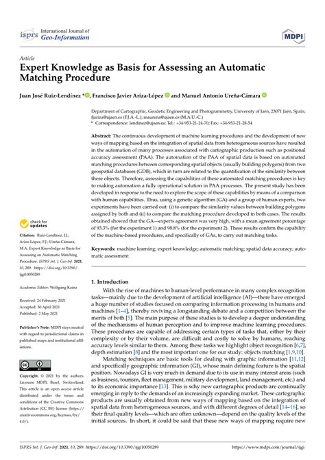 pdf expert knowledge as basis for assessing an automatic matching
