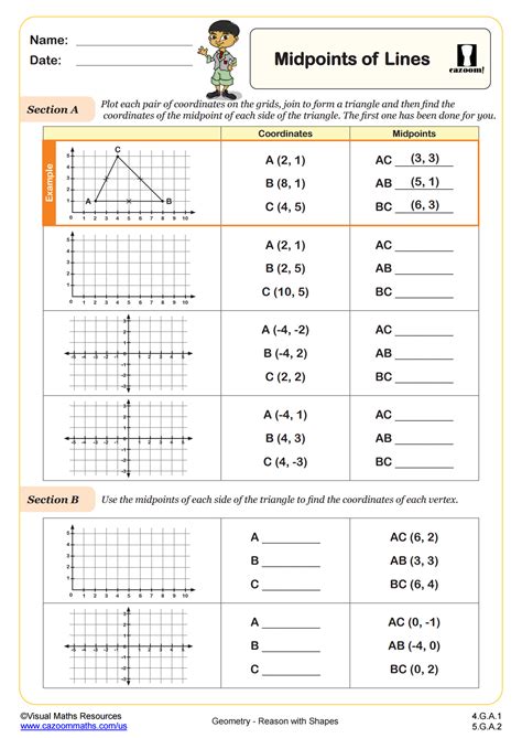 Midpoint Worksheet Midpoint And Distance Formula Partner Practice