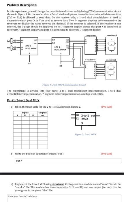 Solved Problem Description In This Experiment You Will Chegg