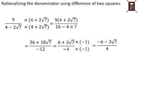 Surds Worked Out Questions Powerpoint Teaching Resources