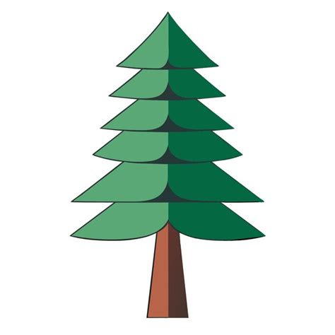 Premium Vector Clean And Clear Vector Isolation Of A 2d Vector Pine Tree
