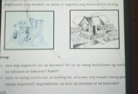 1 Ano Ang Napansin Mo Sa Larawan Ito Ba Ay Isang Halimbawa Ng Malinis