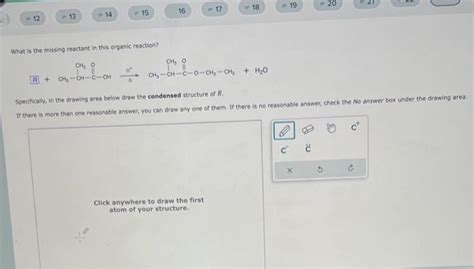 Solved What Is The Missing Reactant In This Organic Chegg