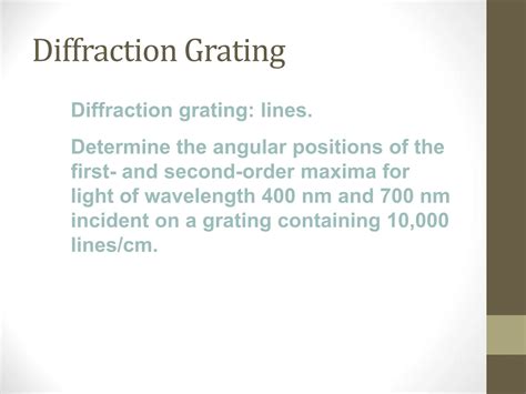 Diffraction Grating Experiment Ppt With Full Detail PDF Chemistry Science