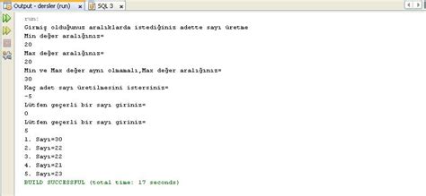 Java Ders Ve Örnekleri Java Sayı Üret