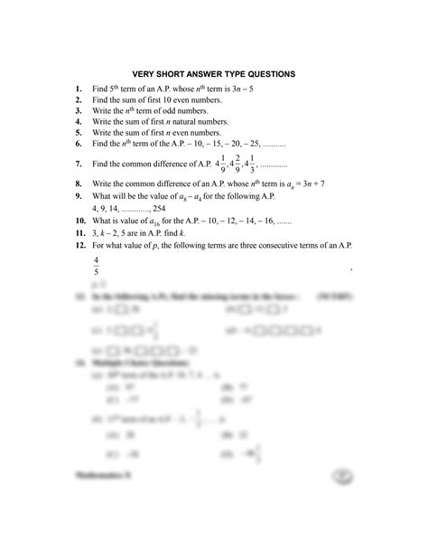 SOLUTION Arithmetic Progressions Studypool
