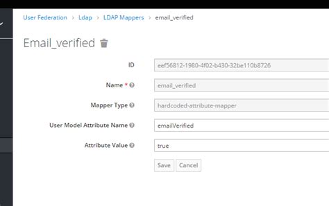 Configuration Ldap Federated Users Automatic Set Email Verified To