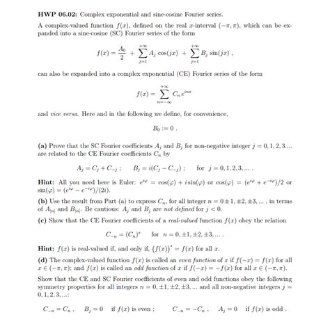 hwp 06 02 complex exponential and sine cosine